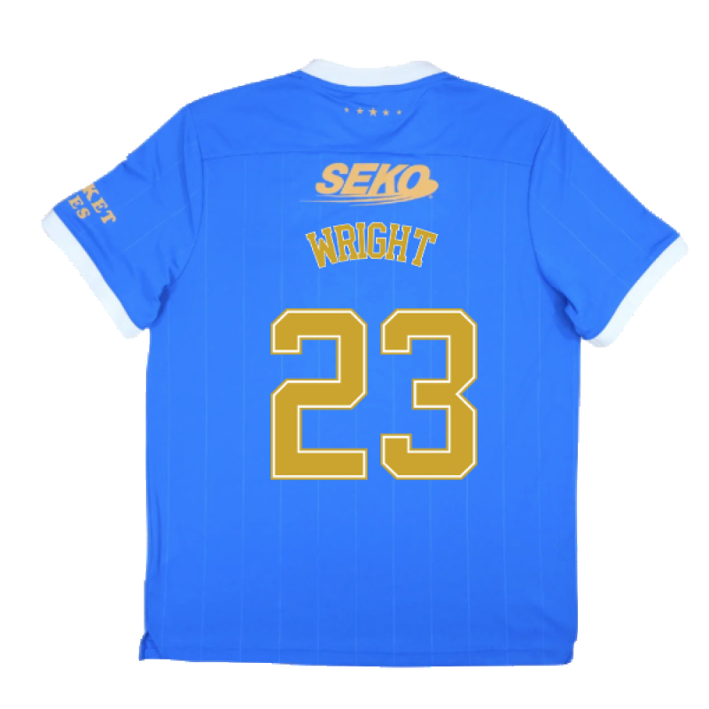 Rangers 2021-22 Home Shirt (4XL) (Mint) (WRIGHT 23) – Classic Football Kit