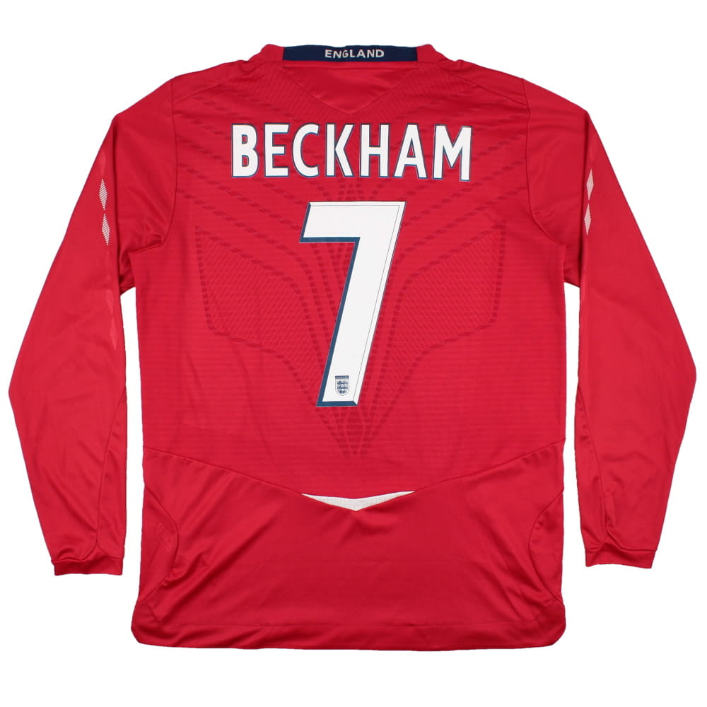 England 2008-10 L/S Away Shirt (Beckham #7) (L) (Very Good) – Classic ...