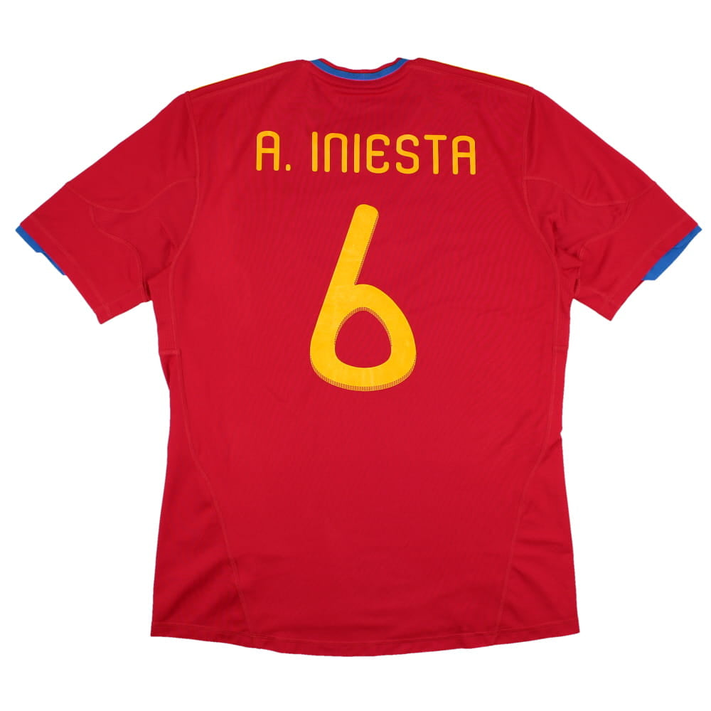 Spain 2010-11 Home Shirt (Iniesta #6) (L) (Excellent) – Classic ...
