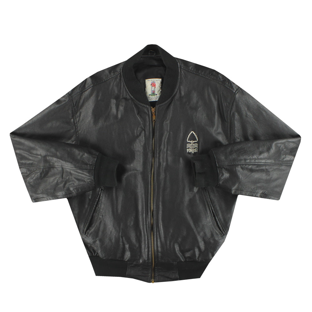 1990-92 Nottingham Forest Leather Bomber Jacket XL – Classic Football Kit