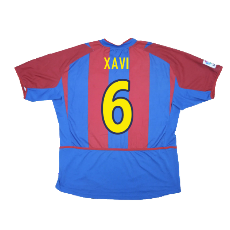 Barcelona 2002-03 Home Shirt (L) (Good) (Xavi 6) – Classic Football Kit