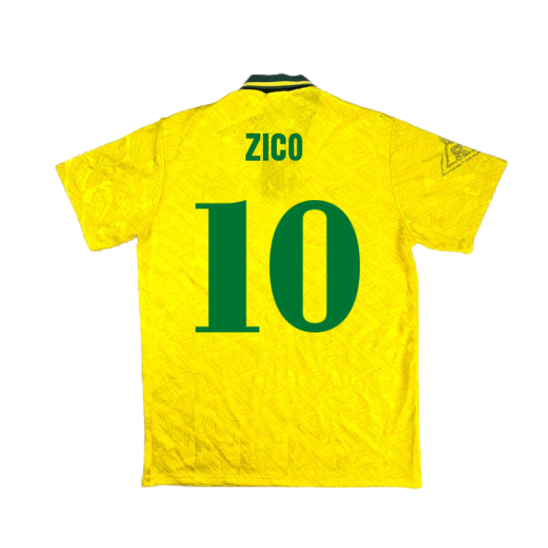 Brazil 1991-93 Home Shirt (S) (Good) (Zico 10) – Classic Football Kit