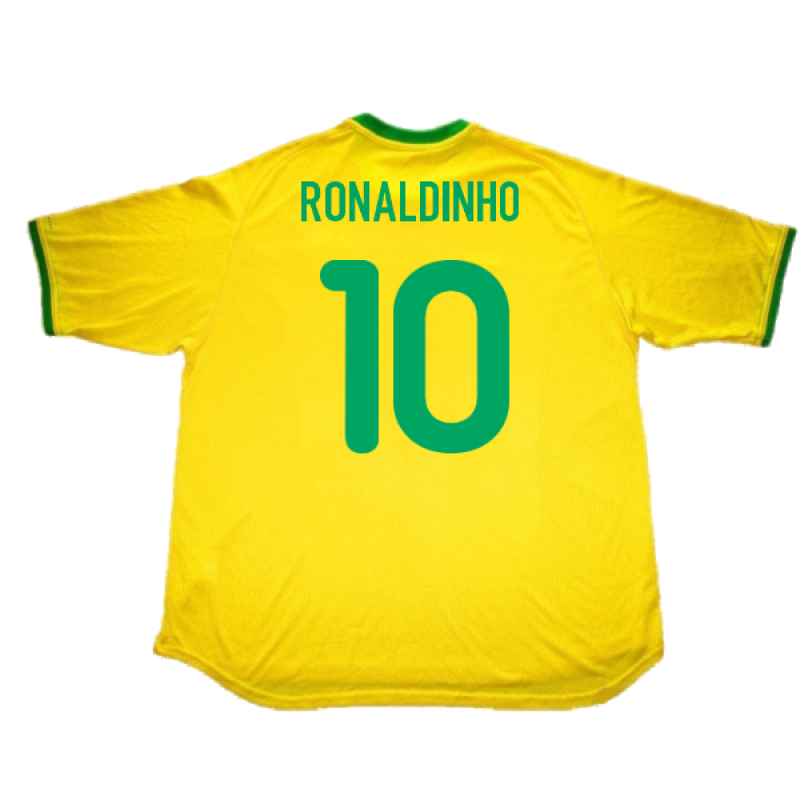 Brazil 2000-02 home Shirt (Excellent) (Ronaldinho 10) – Classic ...