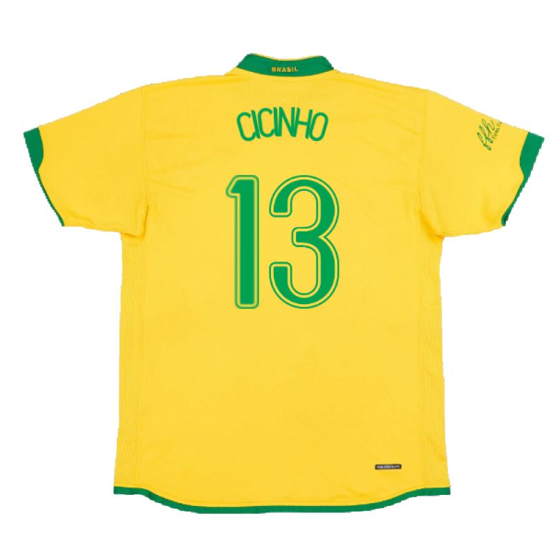 Brazil 2006-2008 Home Shirt (XXL) (Good) (Cicinho 13) – Classic ...