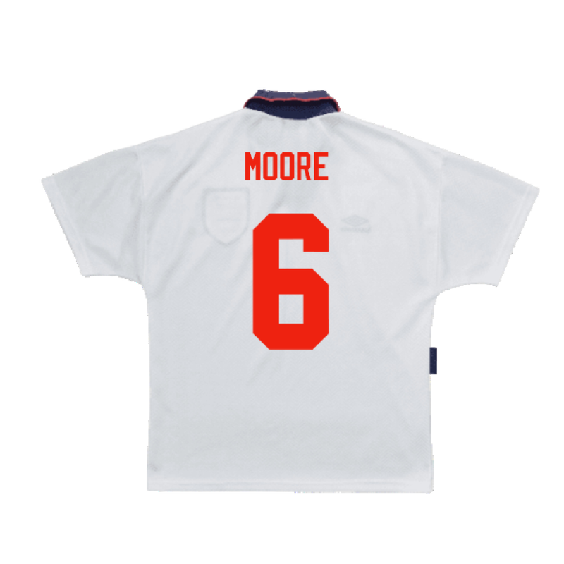 England 1993-1995 Home Shirt (XL) (Excellent) (Moore 6) – Classic ...