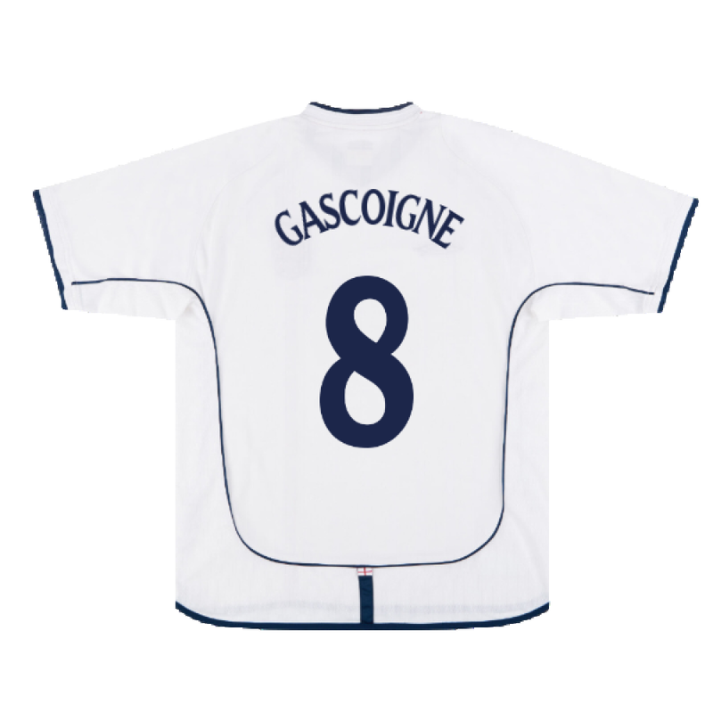 England 2001-03 Home Shirt (2XL) (Good) (GASCOIGNE 8) – Classic ...