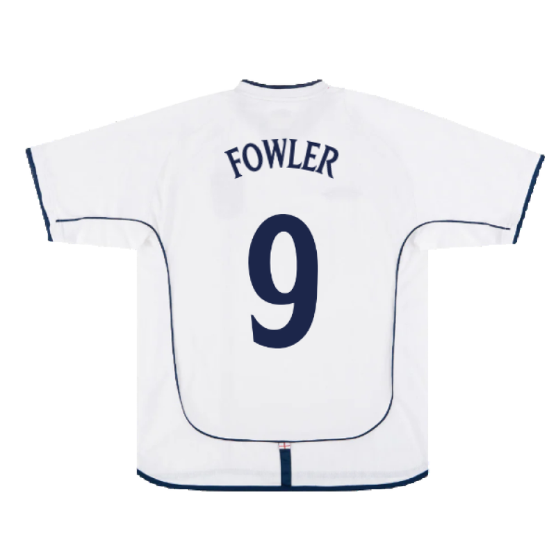 England 2001-03 Home Shirt (L) (Good) (Fowler 9) – Classic Football Kit
