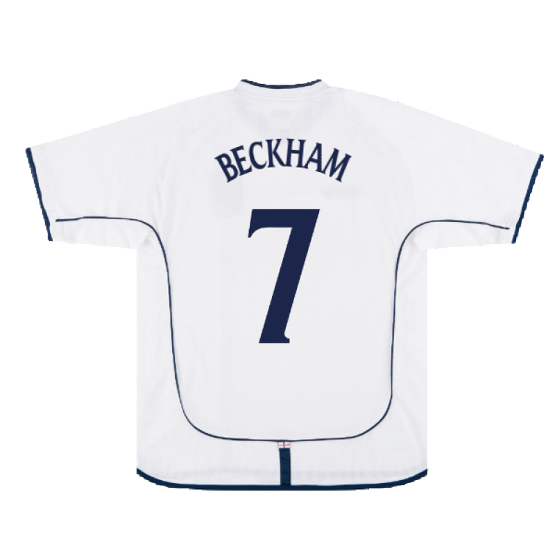 England 2001-03 Home Shirt (L) (Good) (BECKHAM 7) – Classic Football Kit