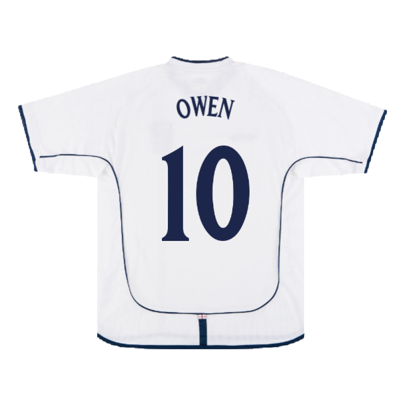 England 2001-03 Home Shirt (S) (Good) (Owen 10) – Classic Football Kit