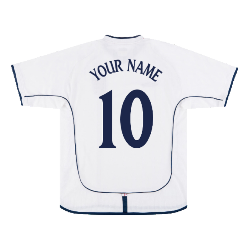England 2001-03 Home Shirt (S) (Good) (Your Name) – Classic Football Kit