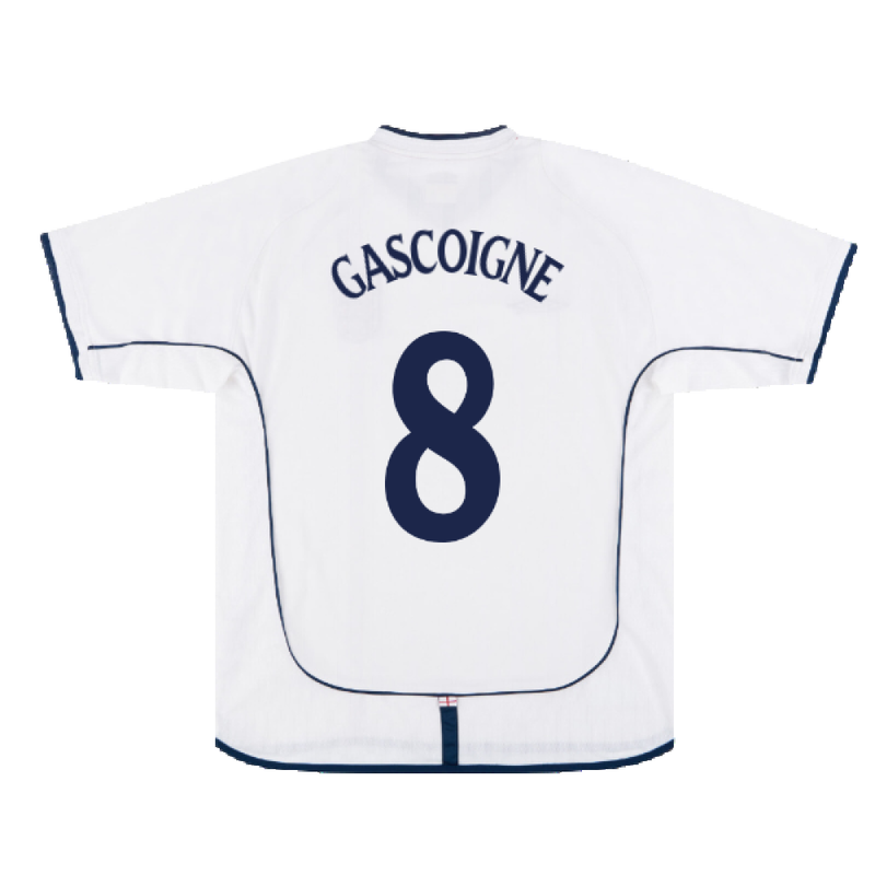 England 2001-03 Home Shirt (XXL) (Good) (GASCOIGNE 8) – Classic ...