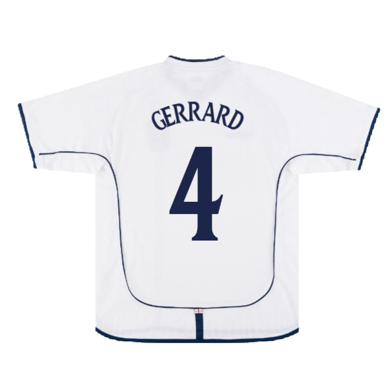 England 2001-03 Home Shirt (XXL) (Good) (GERRARD 4) – Classic Football Kit