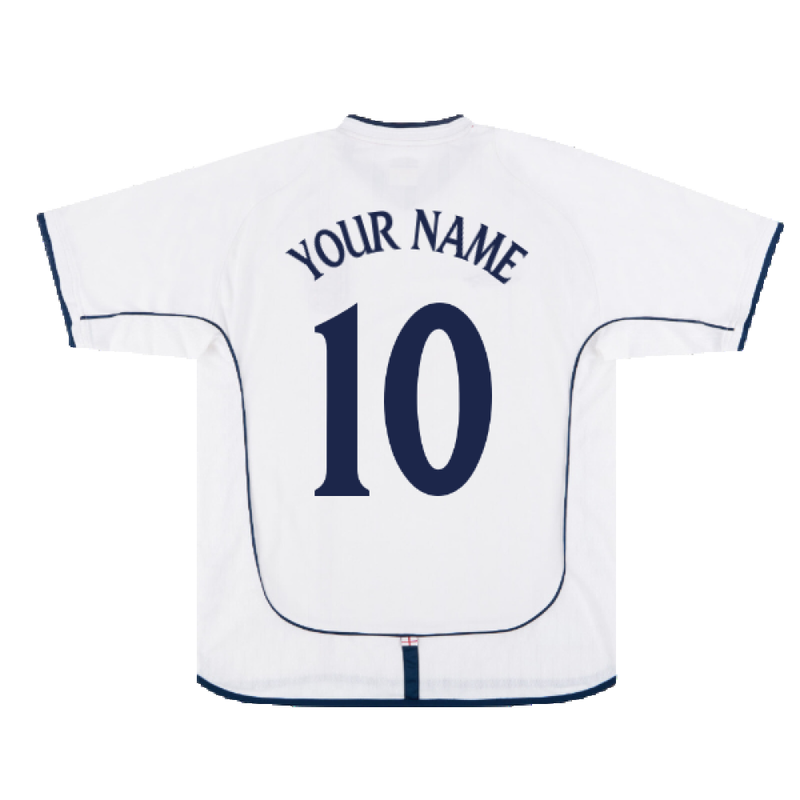 England 2001-03 Home Shirt (XXL) (Good) (Your Name) – Classic Football Kit