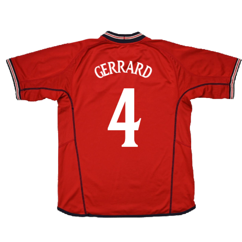 England 2002-04 Away Shirt (Excellent) (GERRARD 4) – Classic Football Kit