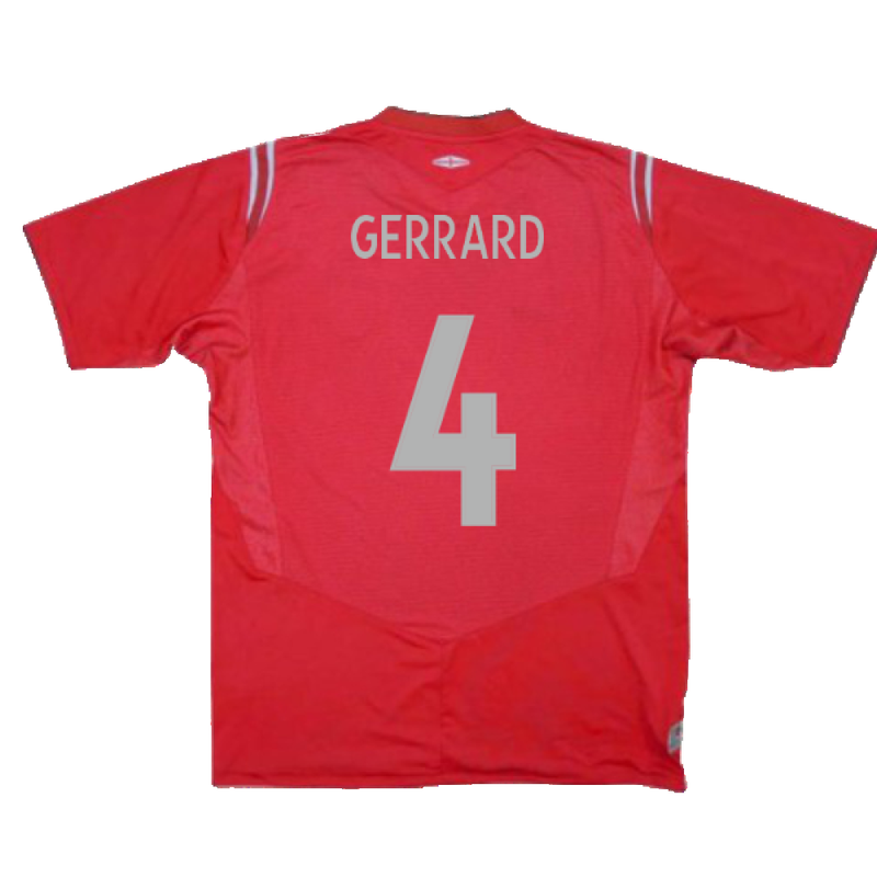 England 2004-06 Away Shirt (S) (Mint) (Gerrard 4) – Classic Football Kit