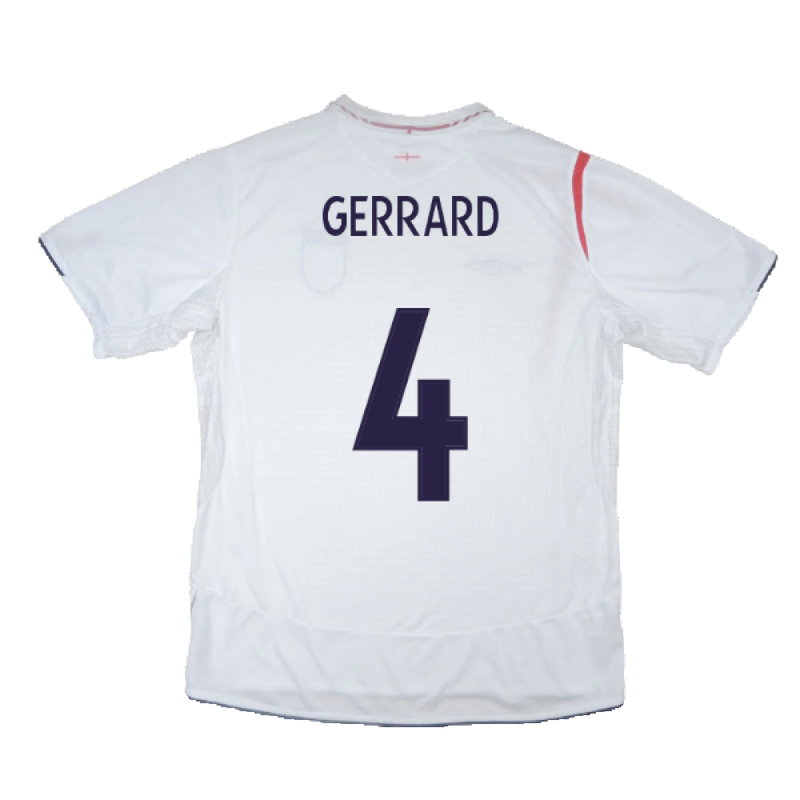 England 2005-07 Home Shirt (XL) (Good) (GERRARD 4) – Classic Football Kit