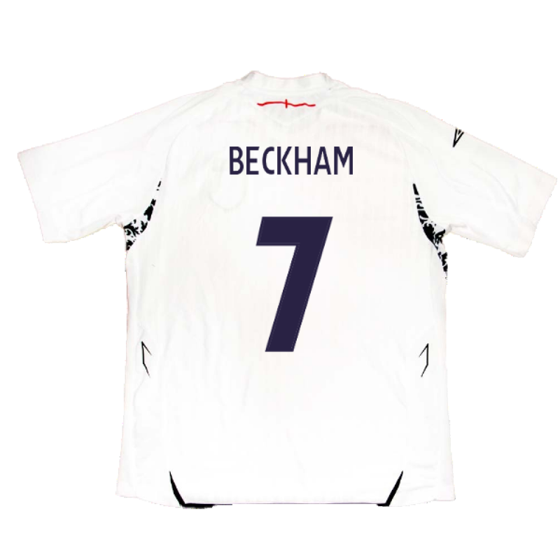 England 2007-09 Home Shirt (Excellent) (BECKHAM 7) – Classic Football Kit