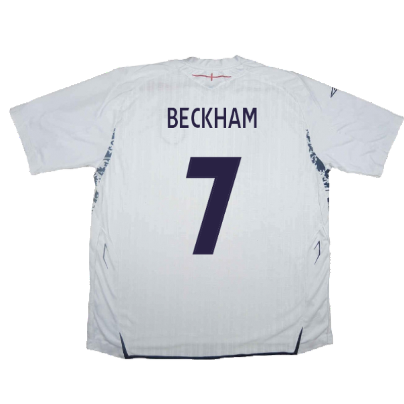 England 2007-09 Home Shirt (S) (Fair) (BECKHAM 7) – Classic Football Kit