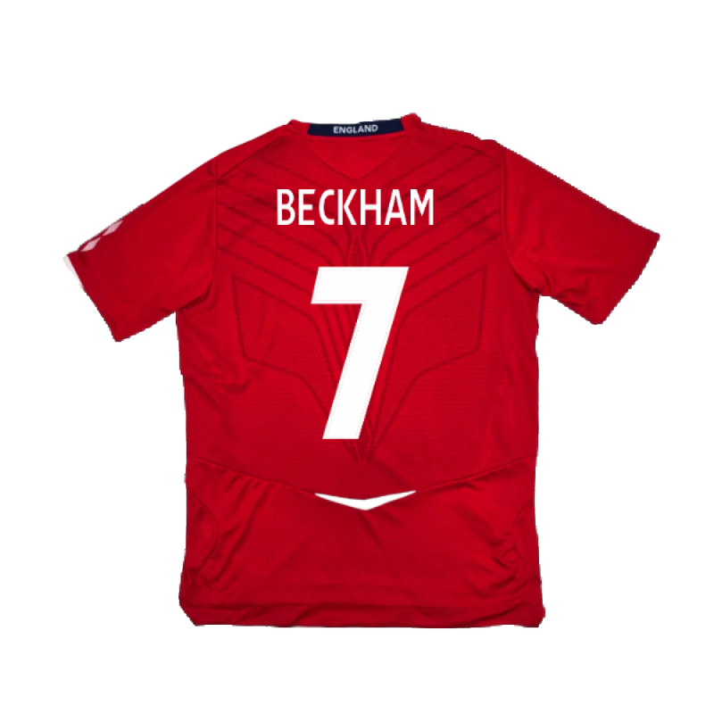 England 2008-10 Away Shirt (Excellent) (BECKHAM 7) – Classic Football Kit