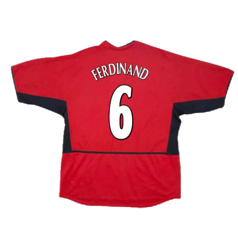 Manchester United 2002-04 Home Shirt (XXL) (Fair) (Ferdinand 6 ...