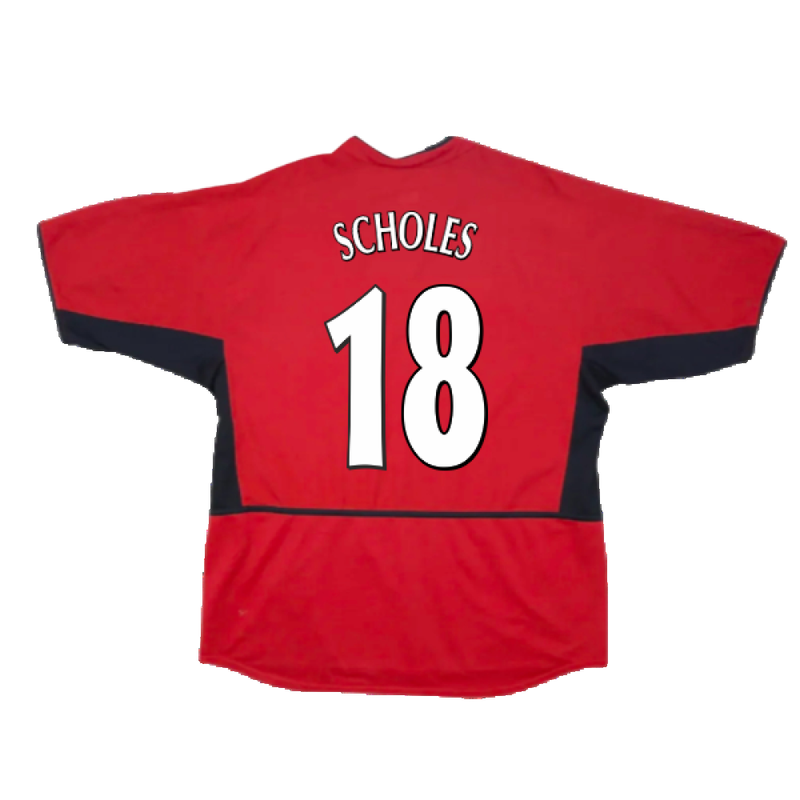 Manchester United 2002-04 Home Shirt (XXL) (Fair) (Scholes 18 ...