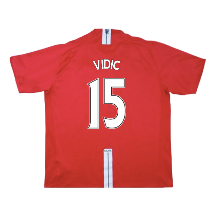 Manchester United 2007-09 Home Shirt (Excellent) (Vidic 15) – Classic ...
