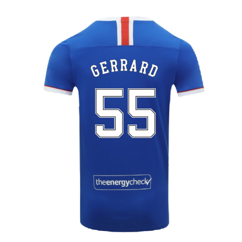 Rangers 2020-21 Home Shirt (S) (Mint) (Gerrard 55) – Classic Football Kit