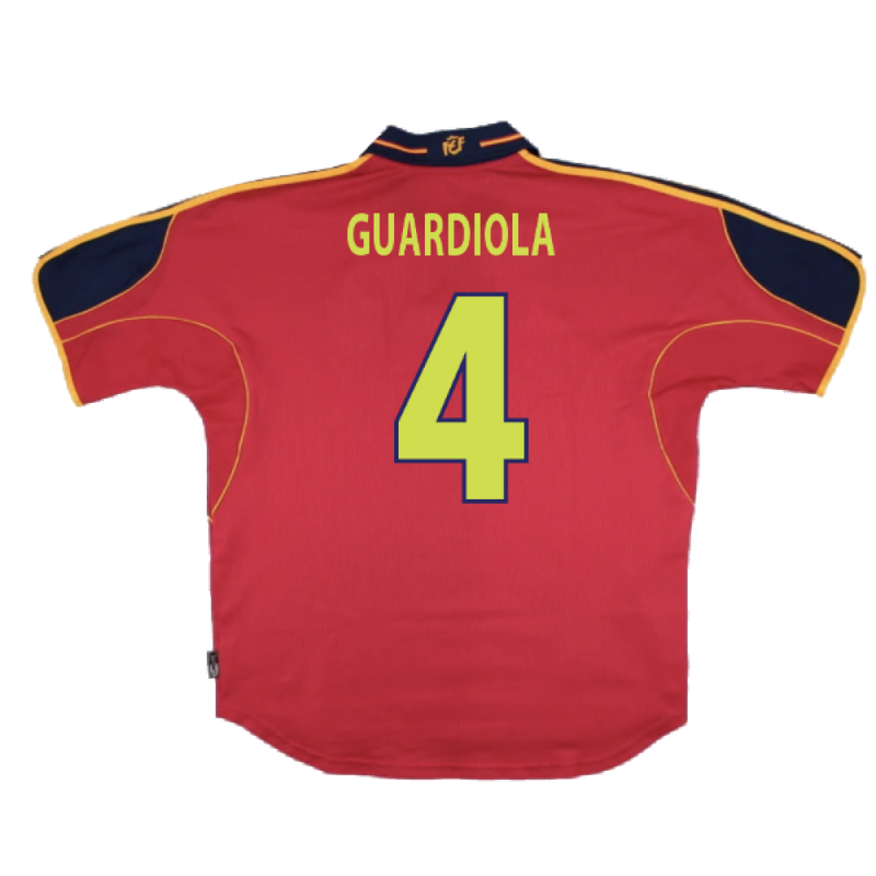 Spain 2000-02 Home Shirt (L) (Excellent) (Guardiola 4) – Classic ...