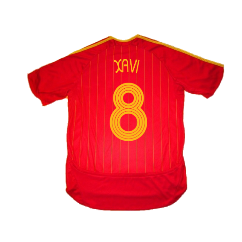 Spain 2006-08 Home Shirt (S) (Excellent) (Xavi 8) – Classic Football Kit