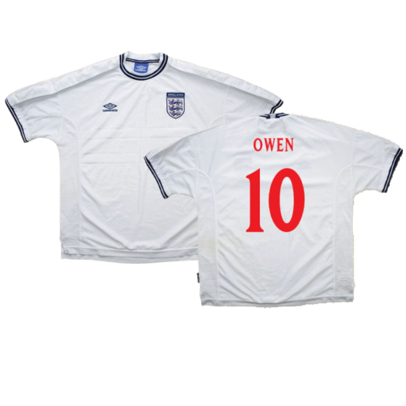 England 1999-00 Home Shirt (M) (Good) (Owen 10) – Classic Football Kit