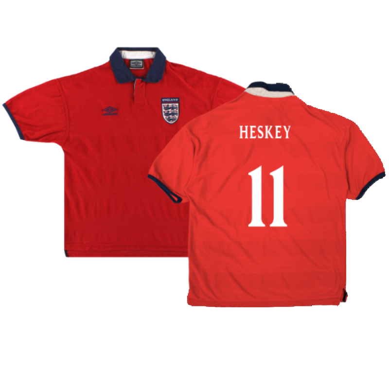 England 1999-01 Away Shirt (Excellent) (Heskey 11) – Classic Football Kit