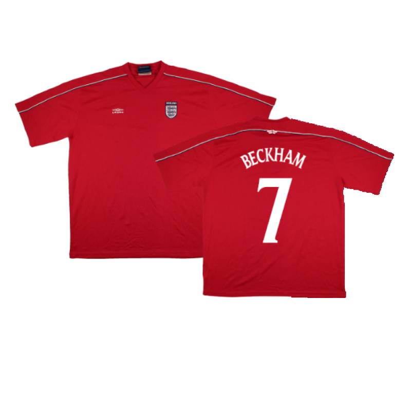 England 2000s Umbro Training Shirt (XXL) (Very Good) (Beckham 7 ...