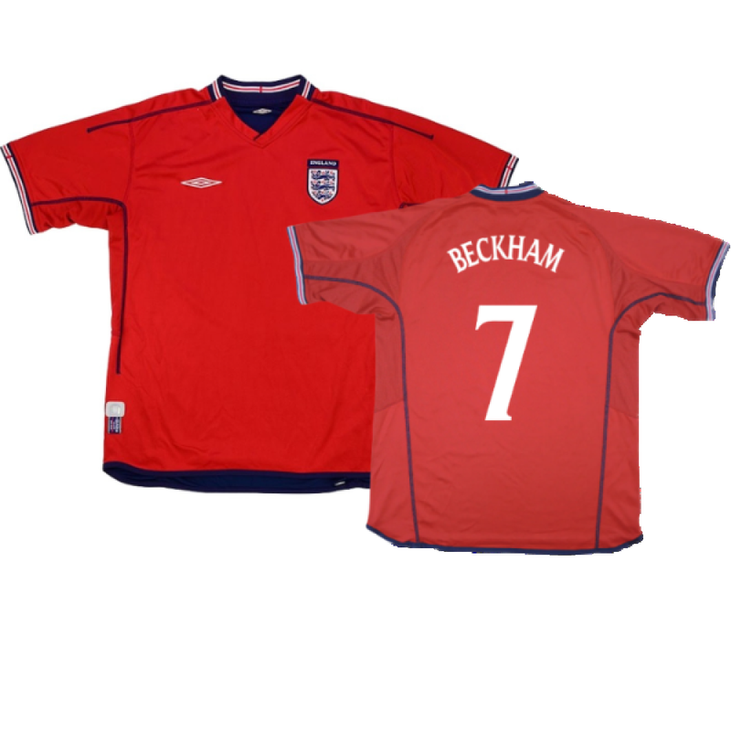 England 2002-04 Away Shirt (XXL) (Excellent) (Beckham 7) – Classic ...