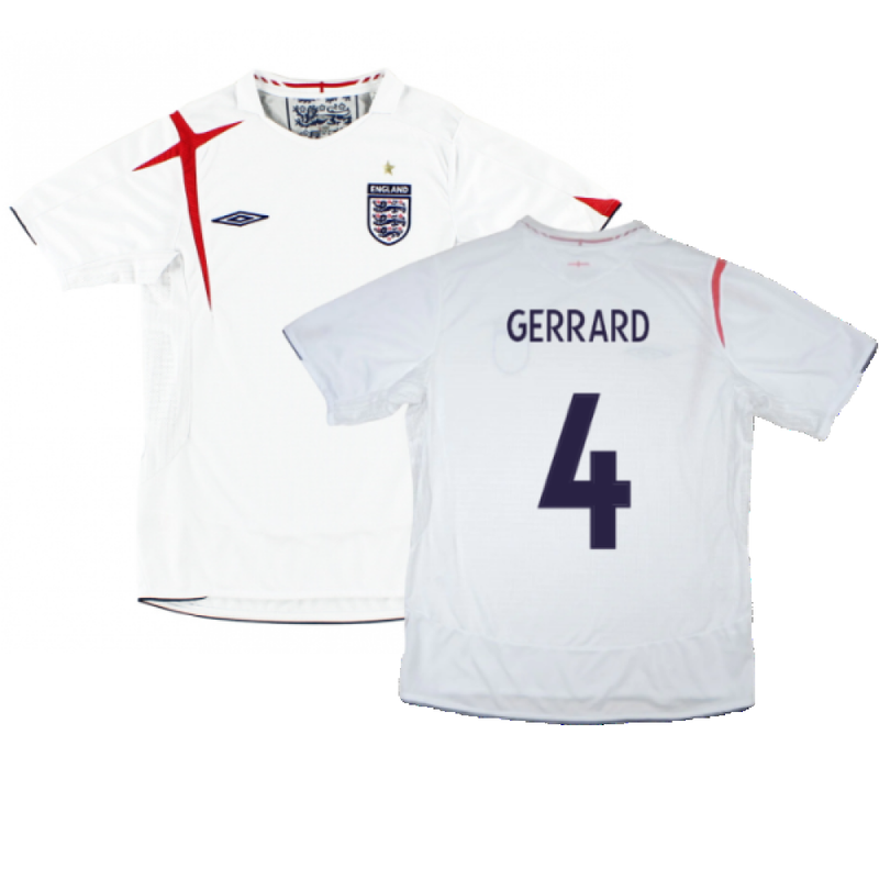 England 2006-08 Home Shirt (XL) (Excellent) (GERRARD 4) – Classic ...