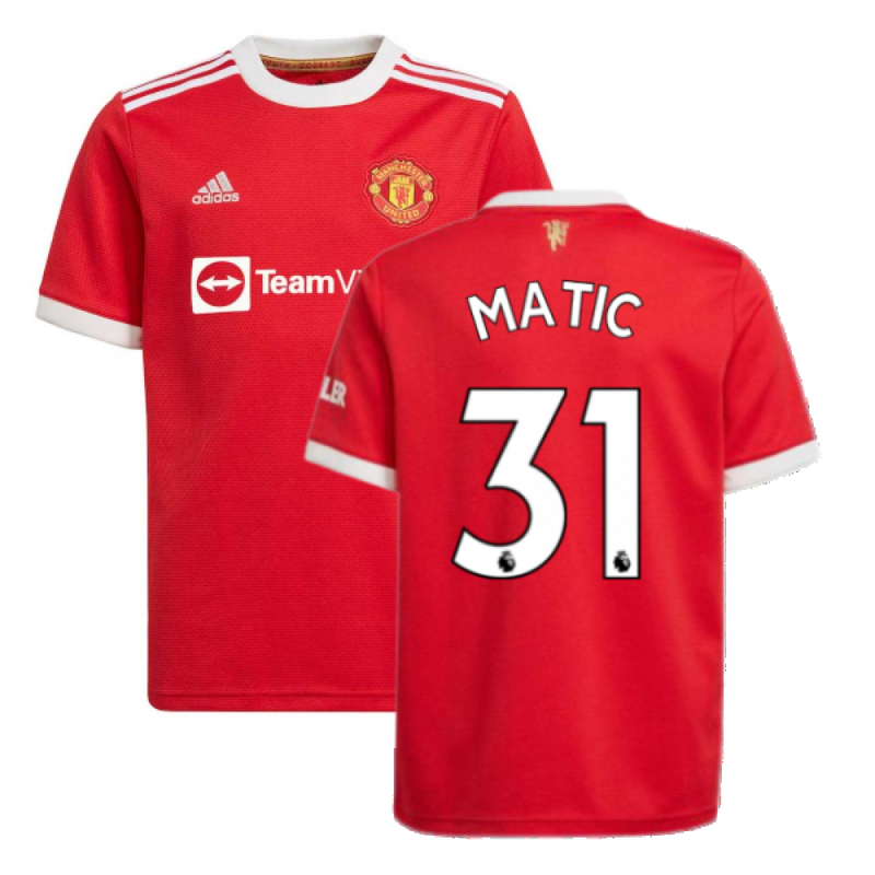 Man Utd 2021-2022 Home Shirt (Kids) (MATIC 31) – Classic Football Kit