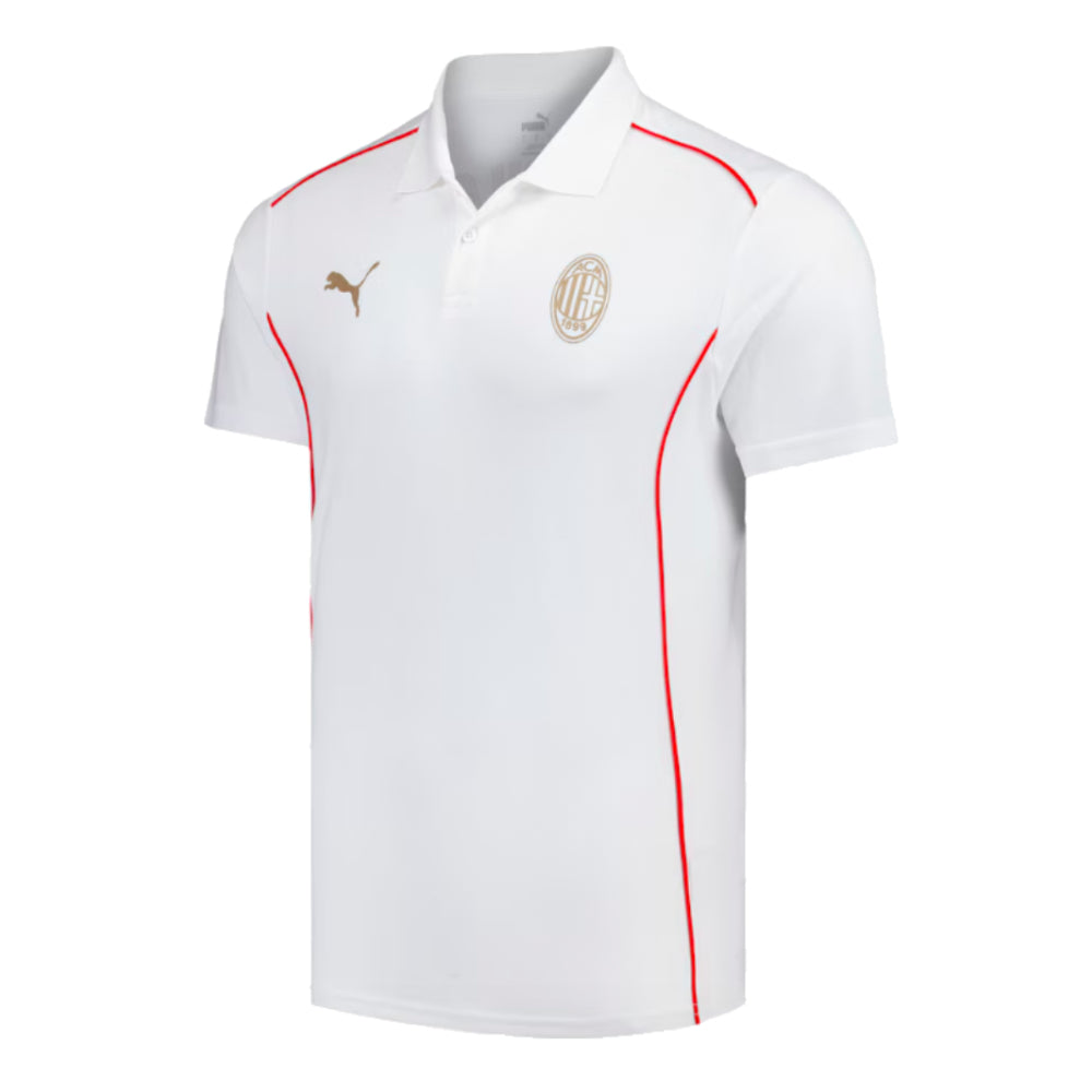 2024-2025 AC Milan Casuals Polo Shirt (White) – Classic Football Kit