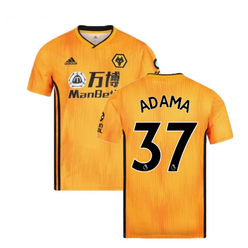 2019-2020 Wolves Home Football Shirt (ADAMA 37) – Classic Football Kit